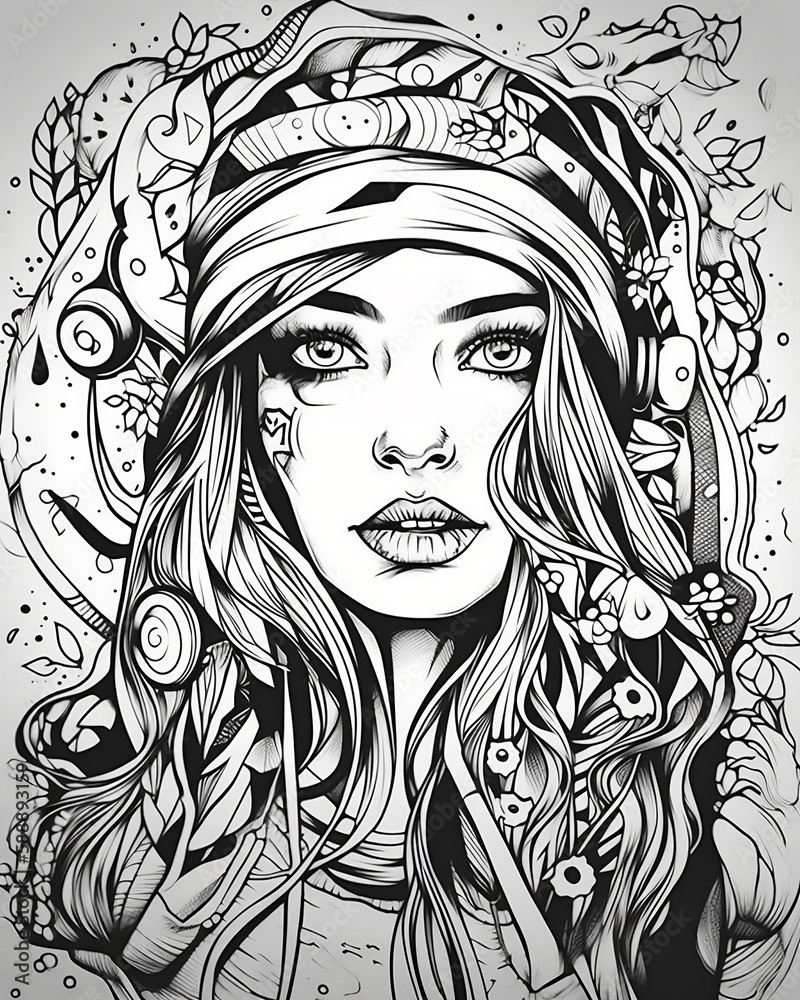 Funny Patterns For Coloring Book on White Background, colouring pages ...