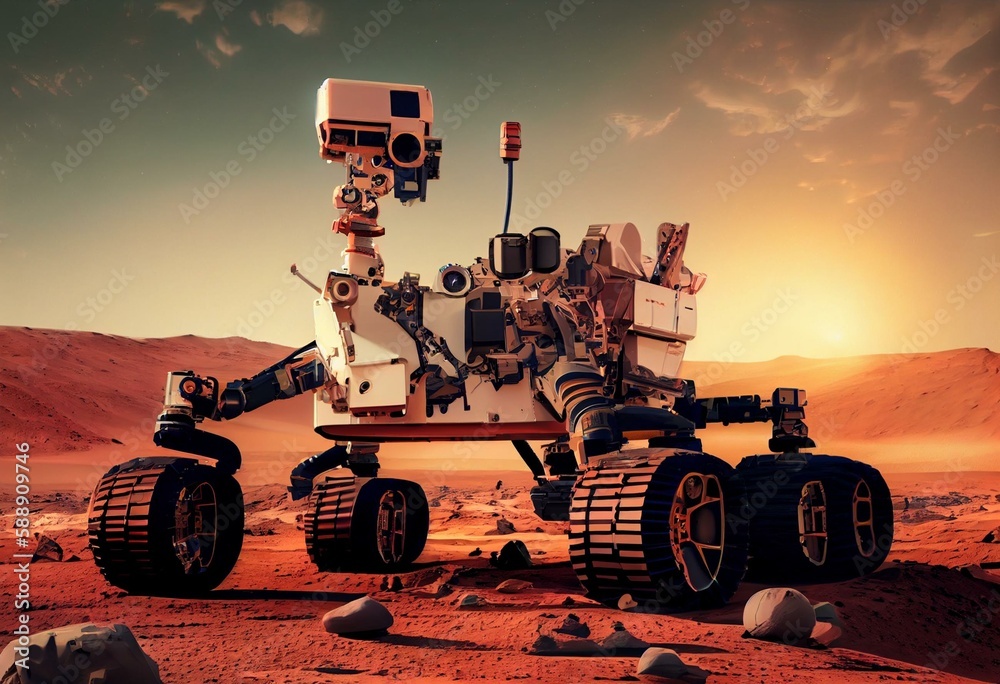Mars 2020 Perseverance Rover is exploring surface of Mars. Perseverance ...
