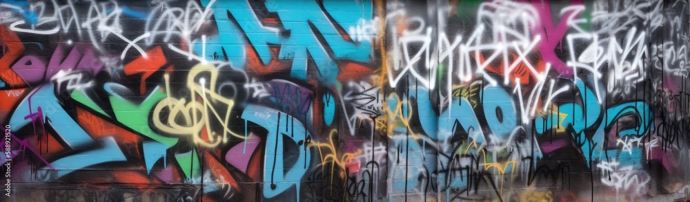 Vibrant colors come alive in this street art mural, expressing the ...