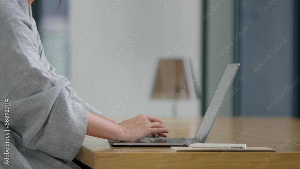 Female hands of business woman professional user worker using typing on ...