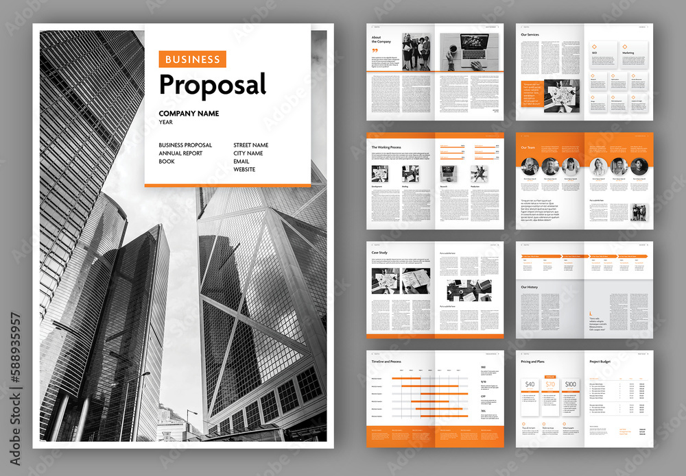 Proposal Brochure Layout Stock Template | Adobe Stock
