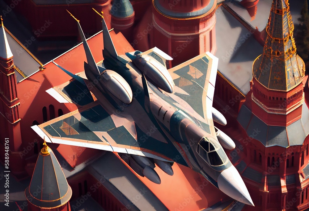 The Kremlin in Moscow, Russia, around AUGUST 2011 Aerial closeup of a ...