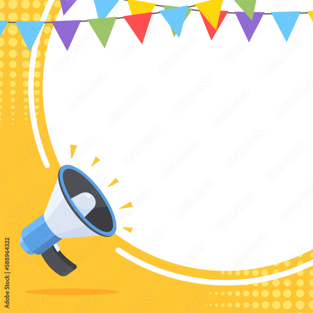 Flyer Megaphone speaker for announce, advertising, promotion, and Grand ...
