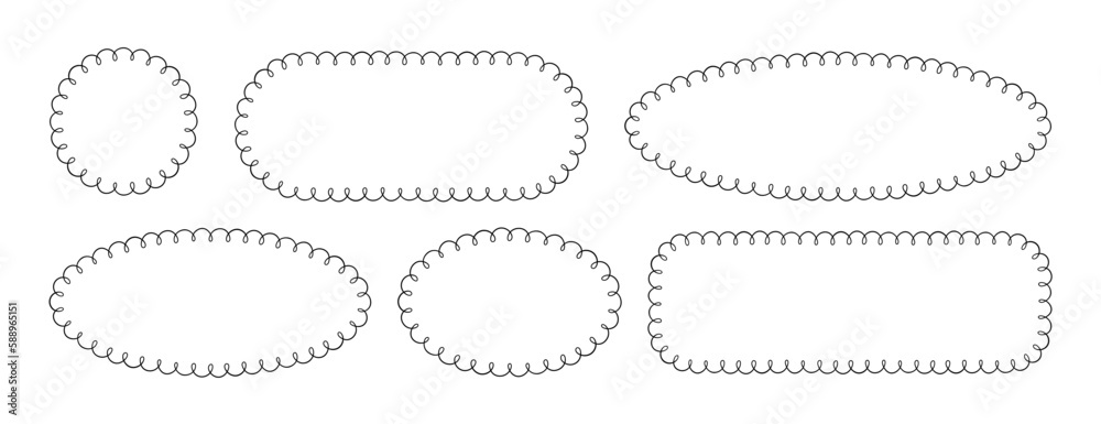 Doodle Border Oval