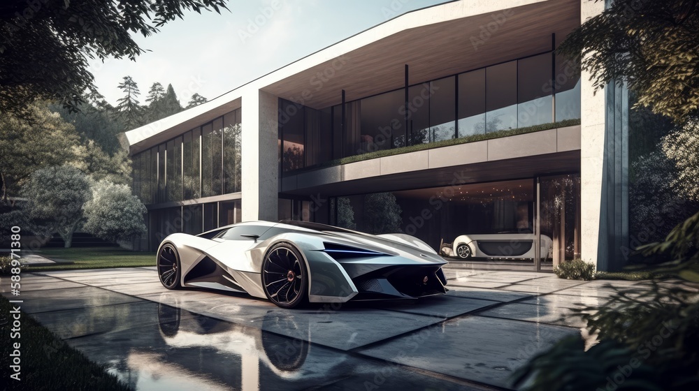 Experience luxurious living with a stunning supercar display outside ...