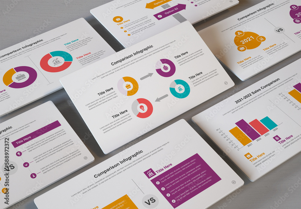 Comparison Infographic Layout Design Stock Template | Adobe Stock
