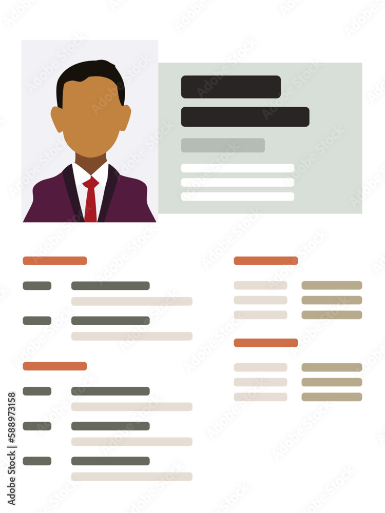 curriculum vitae vector, element, illustration Stock Vector | Adobe Stock