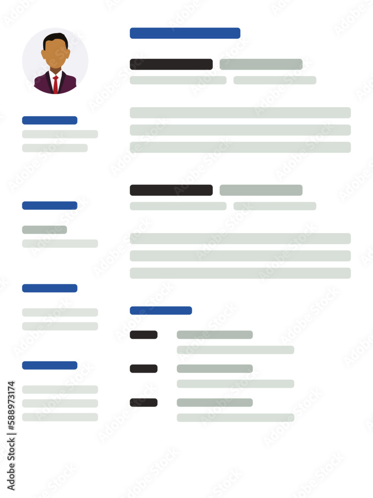 curriculum vitae vector, element, illustration Stock Vector | Adobe Stock