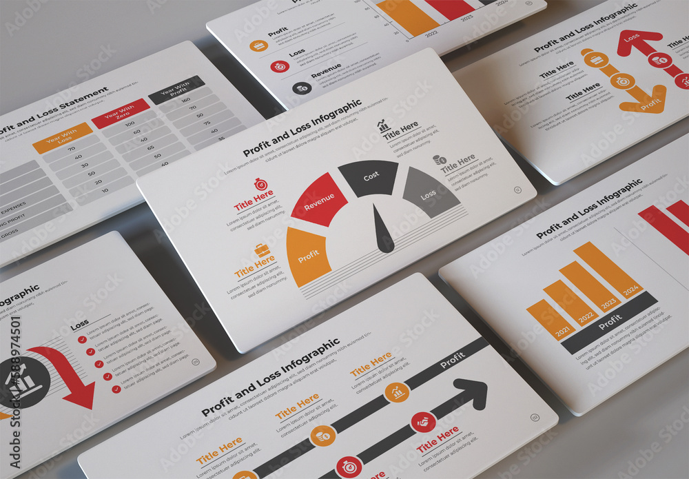 Company Profit and Loss Presentation Design Layout Stock Template ...