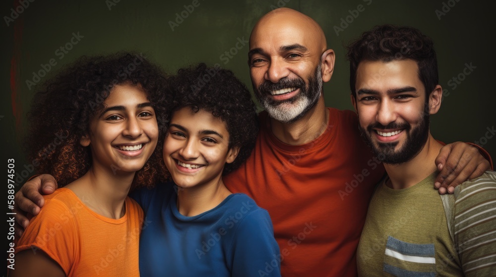 An image of a loving LGBT family, with two gay parents and their ...