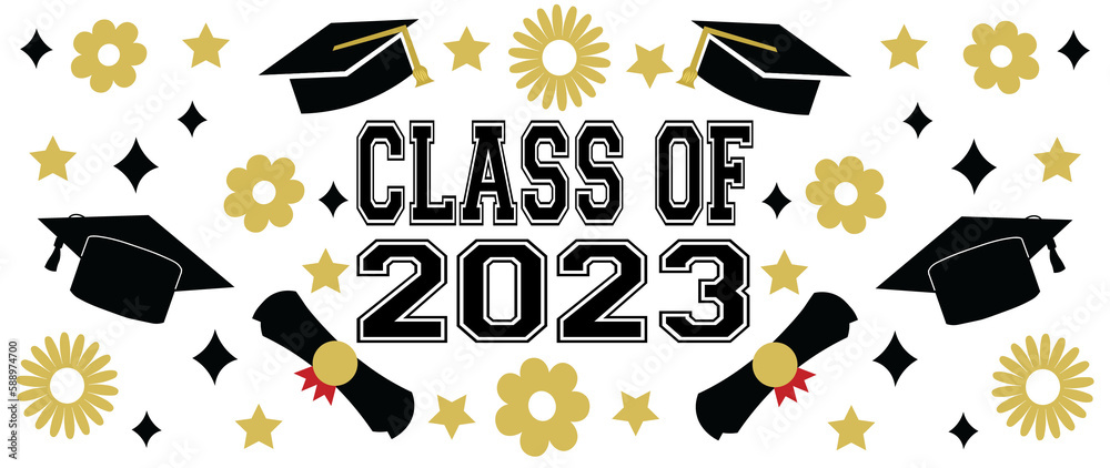 Senior Class of 2023 16oz Libby Can glass Full Wrap Cup svg png ...