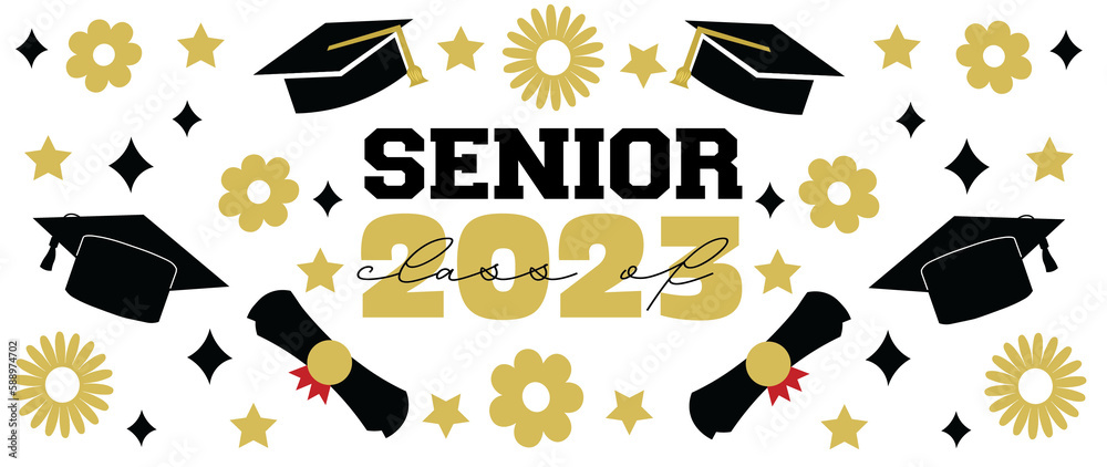Senior Class of 2023 16oz Libby Can glass Full Wrap Cup svg png ...