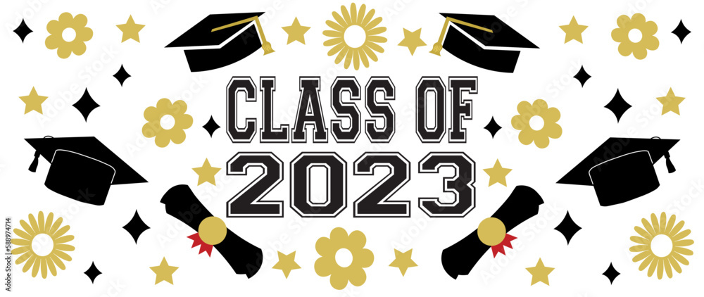 Senior Class of 2023 16oz Libby Can glass Full Wrap Cup svg png ...