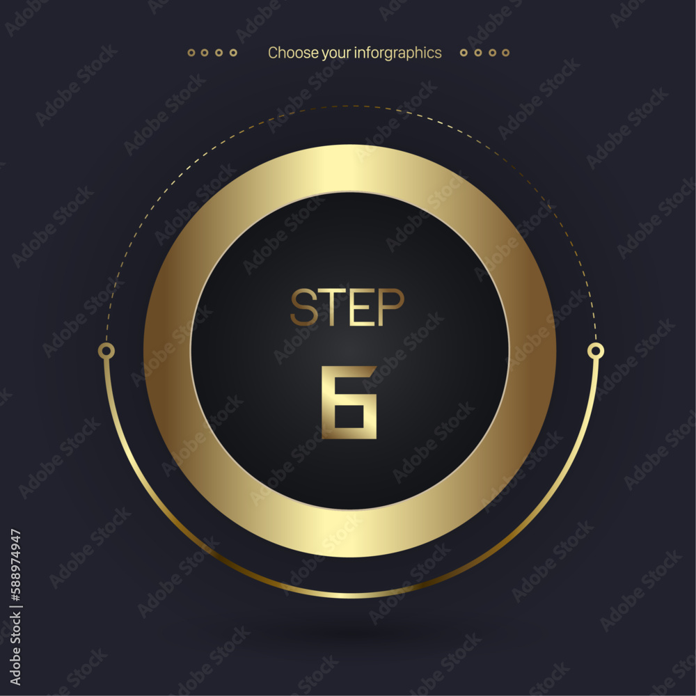 Step 6 Luxury number option for Premium multipurpose Infographic Vector ...