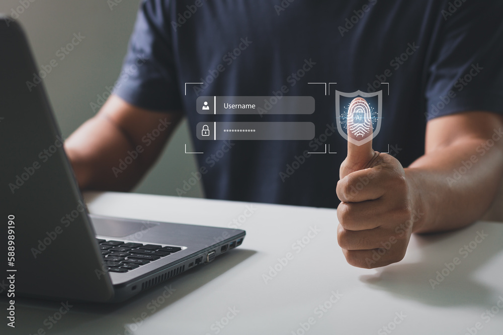 Cyber Security In Two Step Verification Thumbs Up With Virtual