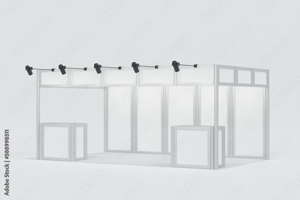 Booth exhibition stand display mockup design for event trade show ...