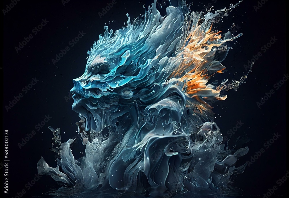 The Water Elemental Illustration - Generative A.I. Art. Generative AI ...