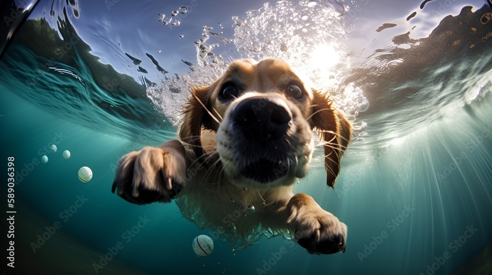 Cute Dogs Swimming