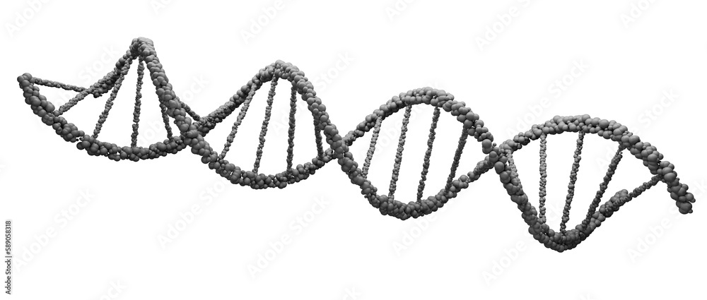 DNA Deoxyribonucleic acid, structure of double helix molecule ...