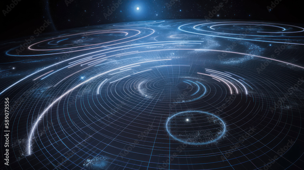 Visualisation of the space-time continuum, out galaxy as time ...