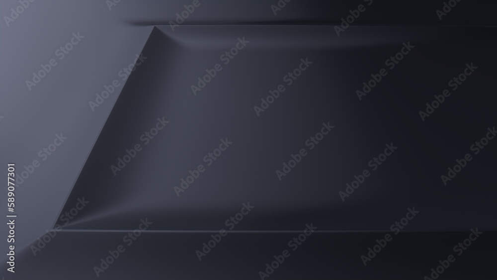 Minimalist Background with Embossed Rectangle. Black Surface with ...