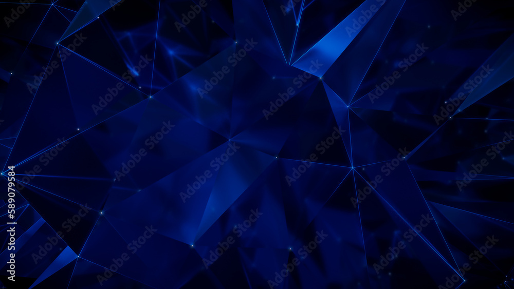 Digital Brain Neural Network. Machine Learning Concept. Blue Tech ...