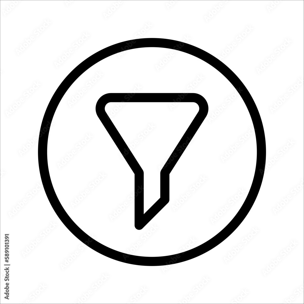 Filter icon in trendy flat style. Filter icon page symbol for your web ...