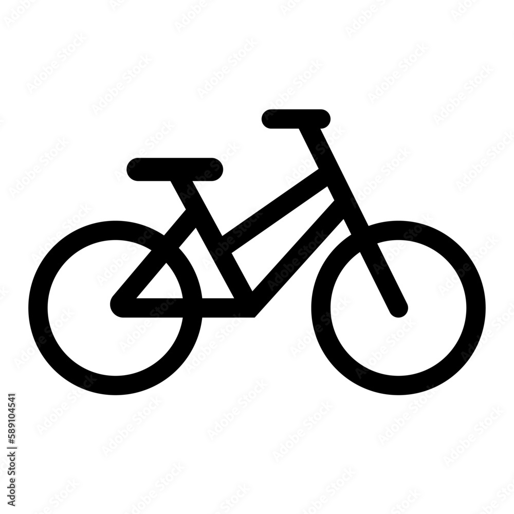 Cycle icon, vector bicycle icon, bicycle bike sign symbol in flat ...