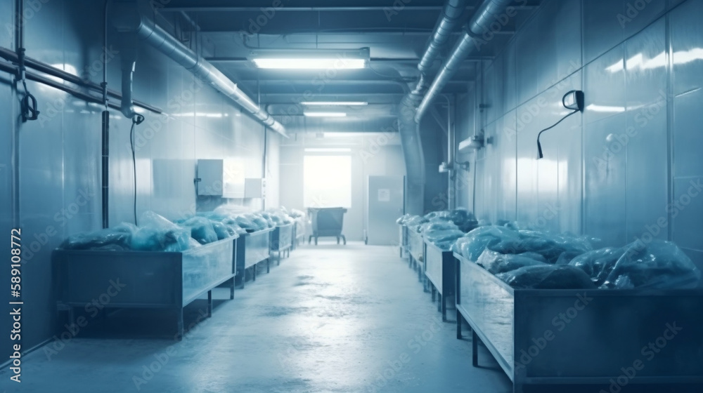 Refrigerator room : Factory style cold room ice Fresh food immersion ...