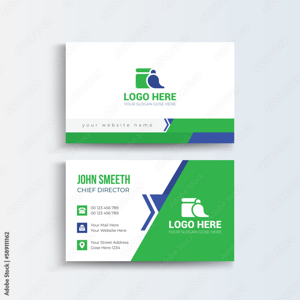 Cleaning Company Business cards and Modern Creative and Clean template ...