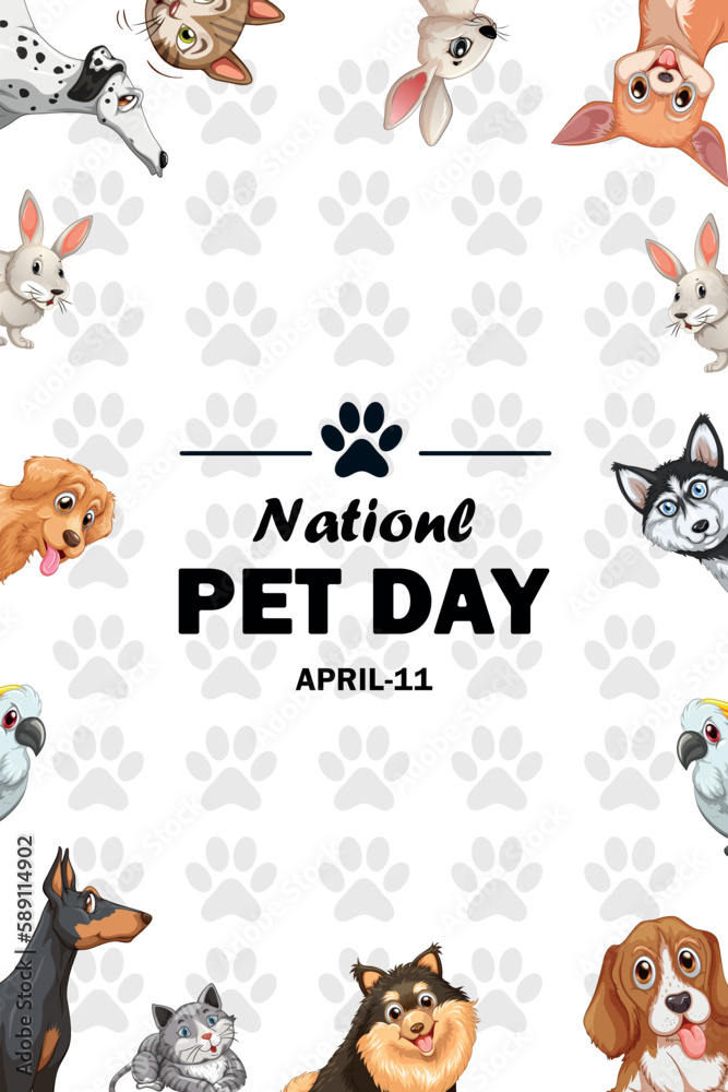 ational pet day holiday design. social media post, card, and Invitation ...