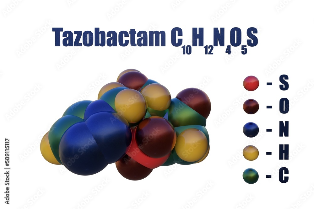 Structural chemical formula and space-filling molecular model of ...