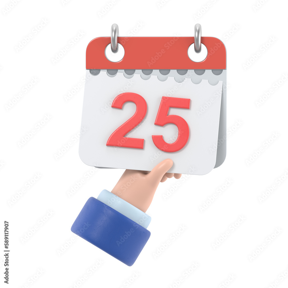 Transparent Backgrounds Mock-up.Tear off the calendar sheet. 25 is the ...