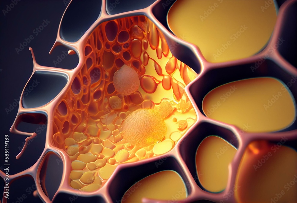 collagen and vitamin under skin cell. serum through the skin layer and ...