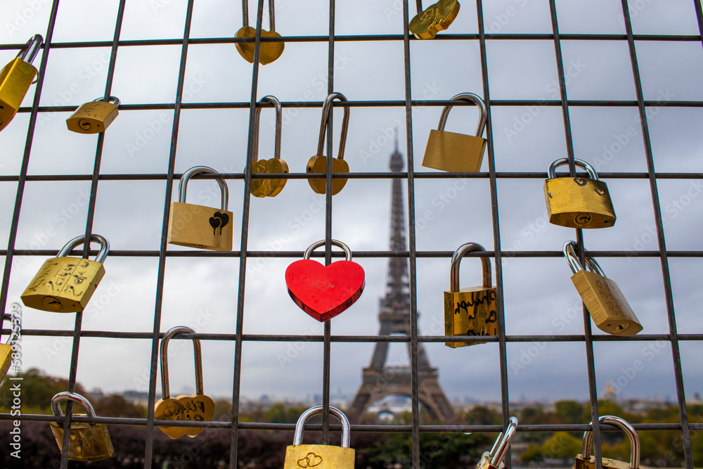Castles Against the Backdrop of the Eiffel Tower in Paris, France ...