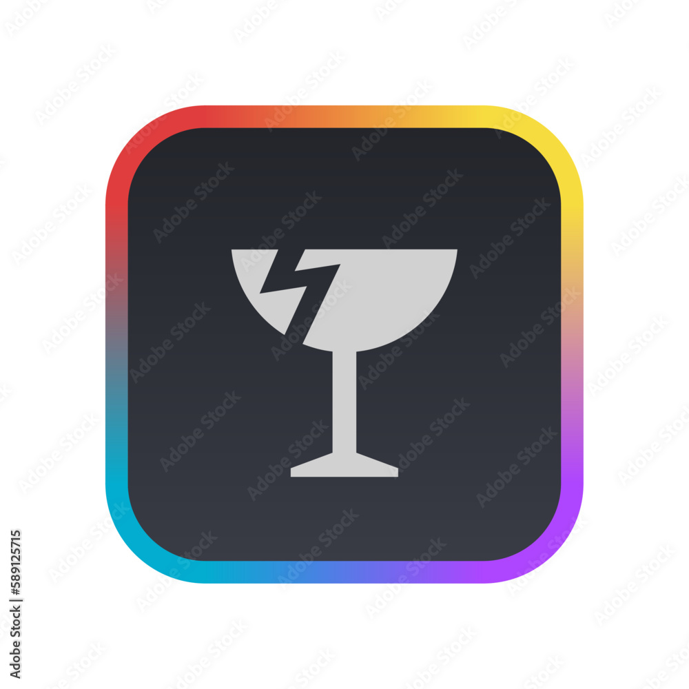 Fragile - Pictogram (icon) Stock Vector | Adobe Stock