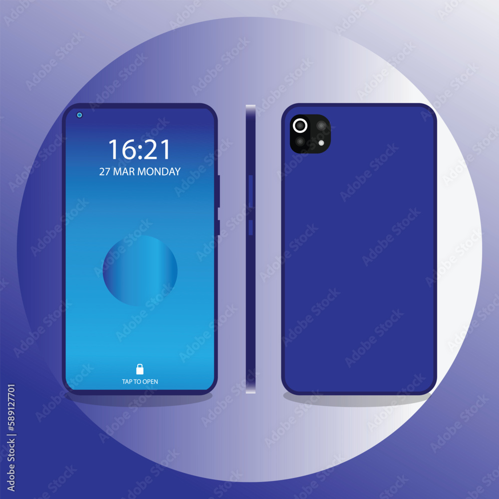 3d high quality Smartphone vector illustration, Realistic smartphone ...