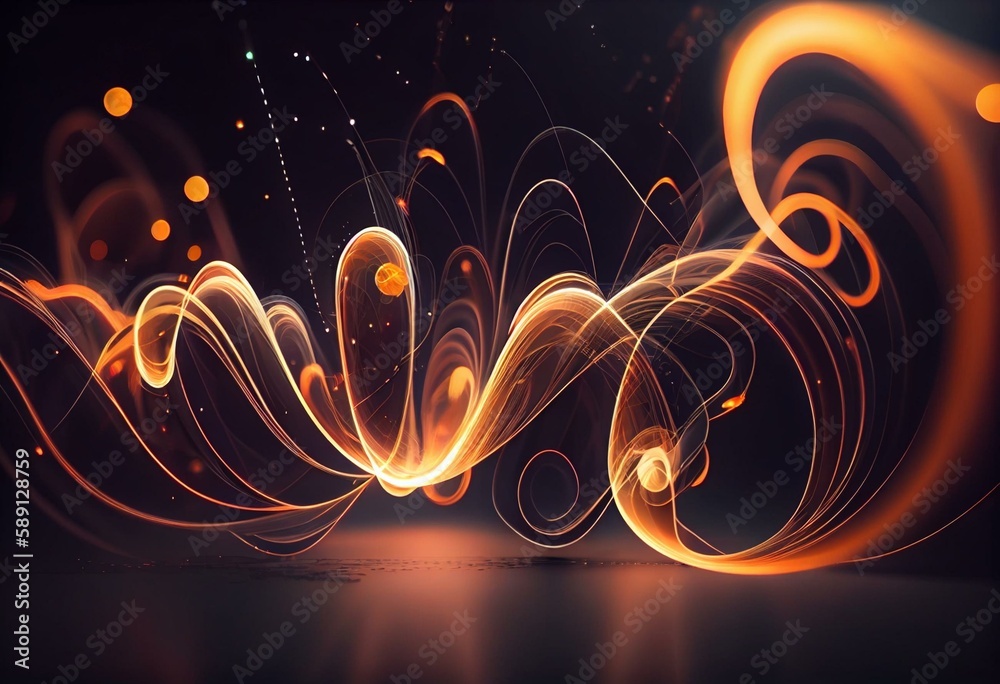 Bright animation with flashing lines of electricity. Motion. Bright ...