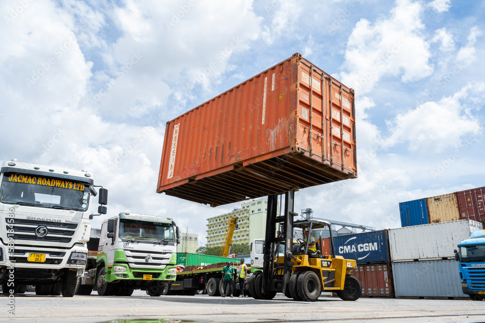 Dar es Salaam, Tanzania - April 04, 2023: Cathode copper sheets ...