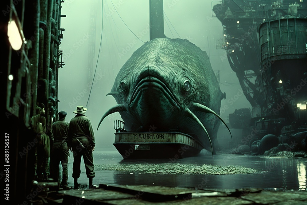 Huge mutant fish caught from polluted radioactive river in dystopian ...