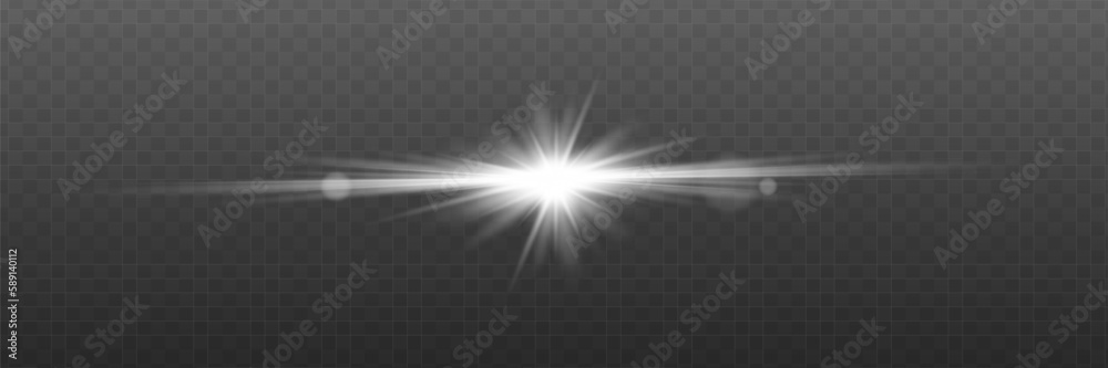 Lens flare vector illustration. Glowing spark light effect isolated ...