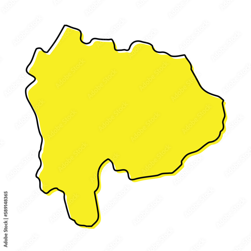 Simple outline map of is a prefecture of Japan Stock Vector | Adobe Stock