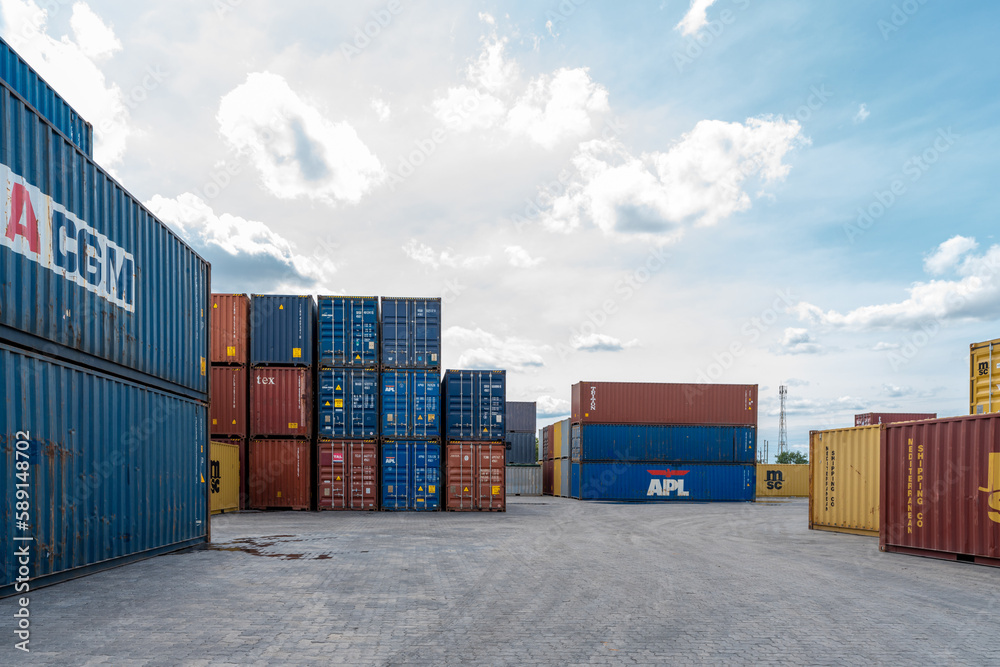 Dar es Salaam, Tanzania - April 04: Container terminal port of Dar es ...