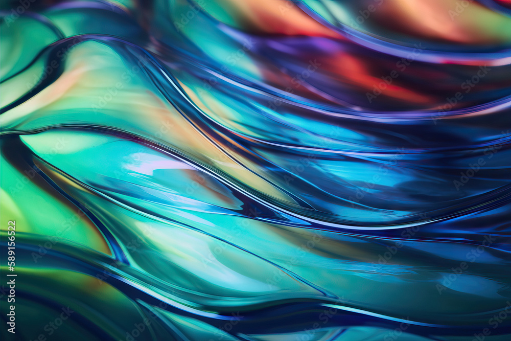 Generative AI image of abstract psychedelic liquefied texture ...