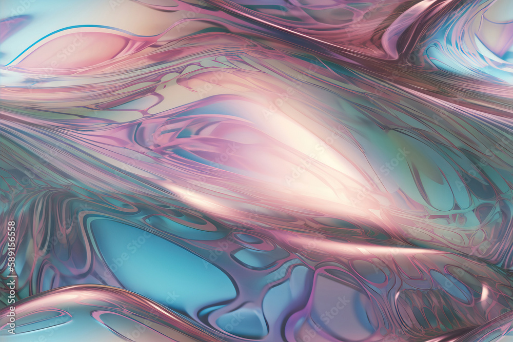 Generative AI image of abstract psychedelic liquefied texture ...