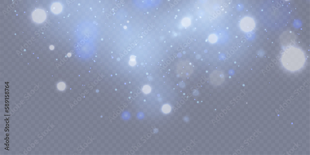 Vector light effect of glare of shimmering particles falling on a ...