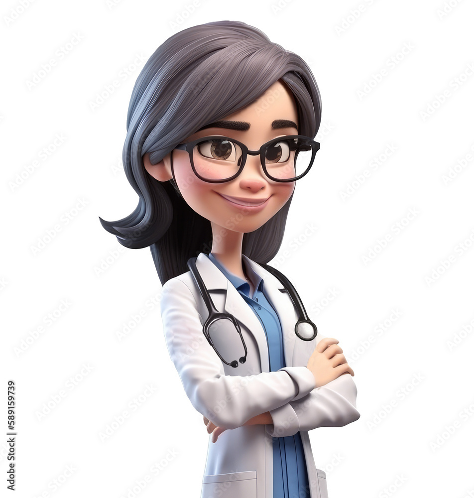 Young smiling woman doctor, medical specialist Medicine concept. Cute ...