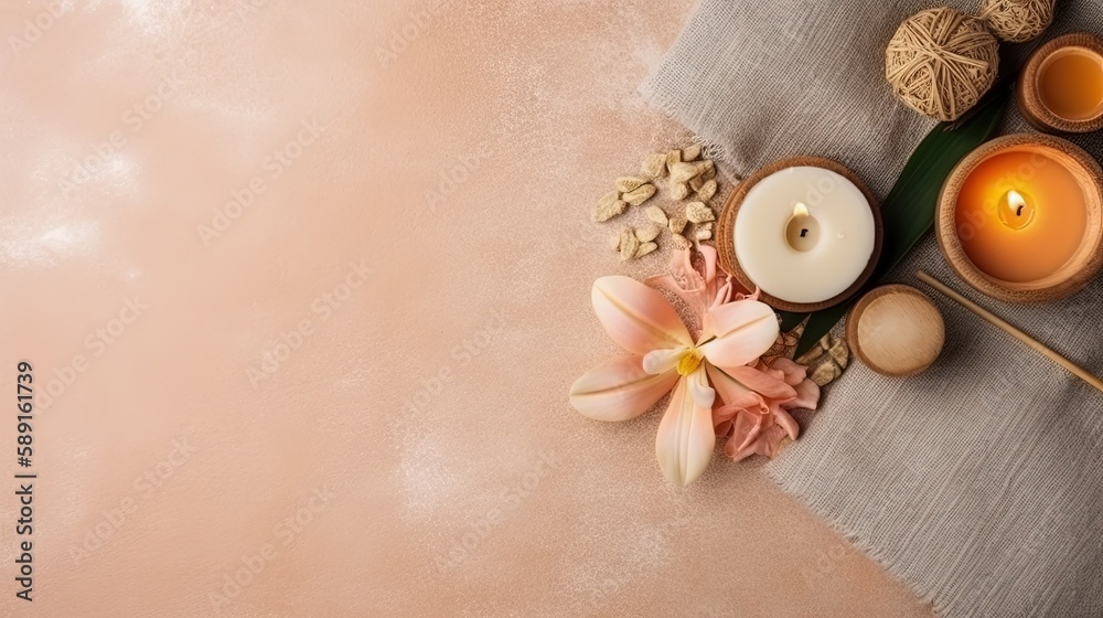 Copyspace background with spa/wellness decor. Wallpaper template ...