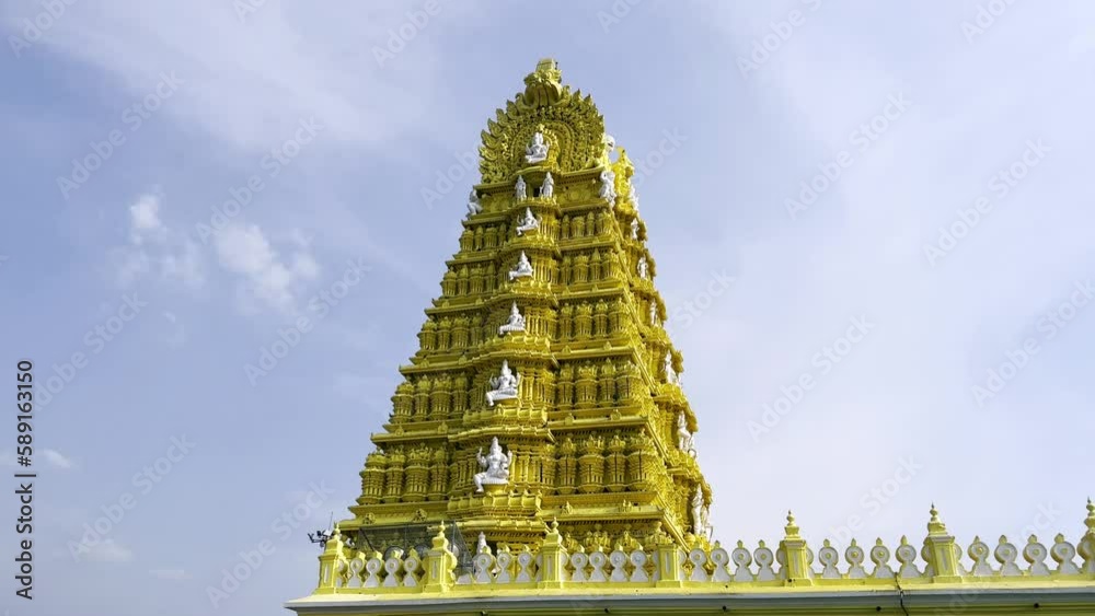 Main Gopuram (Tower) of the 400 year old ancient and historic temple of ...