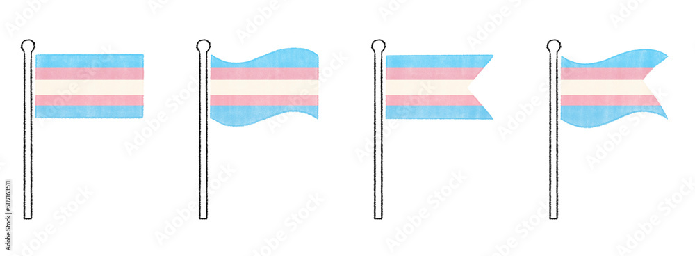 Hand drawn transgender flag pencil crayon texture illustration vector ...